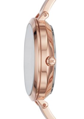 Michael Kors Women's Rose Gold-Tone Jaryn Bangle Bracelet | belk