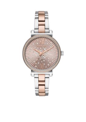 Michael Kors Sofie Three-Hand Two-Tone Stainless Steel Watch | belk