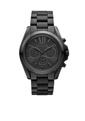 Michael Kors Michael Kors Mid-Size Black Tone Stainless Steel Bradshaw ...