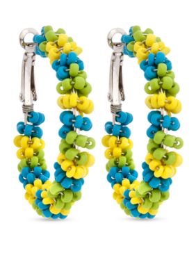 Erica Lyons Lime A Rita Hoop Pierced Earrings Belk