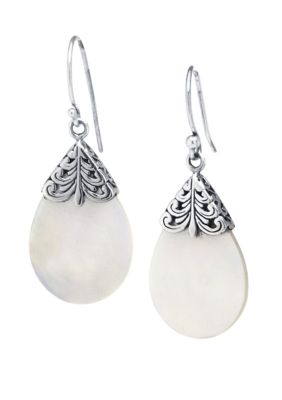 Infinity Silver Sterling Silver Bali Mother Of Pearl Drop Earrings Belk