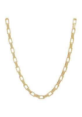Belk Silverworks Gold Plated Box Chain Necklace | belk