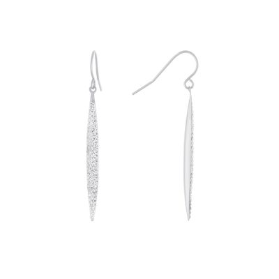 Belk Silverworks Sterling Silver Crystal Thin Marquise Wire Drop ...