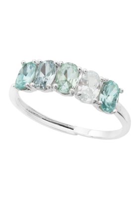 Belk Silver Tone Cubic Zirconia and Crystal Multi Stone Adjustable Ring | belk