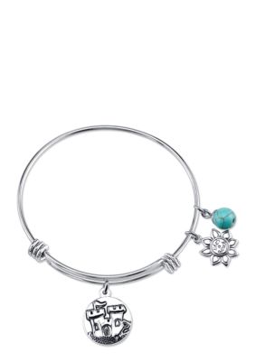 Belk Silverworks Stainless Steel Life's A Beach Bangle | belk