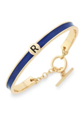 BCBGeneration Gold-Tone Love Letter Initial R Cuff Bracelet | belk