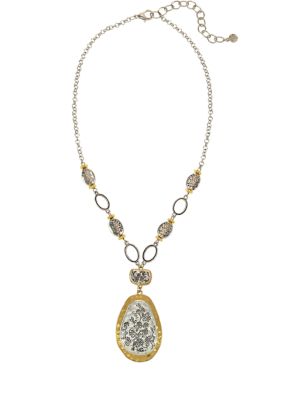 Ruby Rd Two-Tone Bead Pendant Necklace | belk