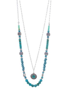 Ruby Rd Two-Tone Bead Pendant Necklace | belk