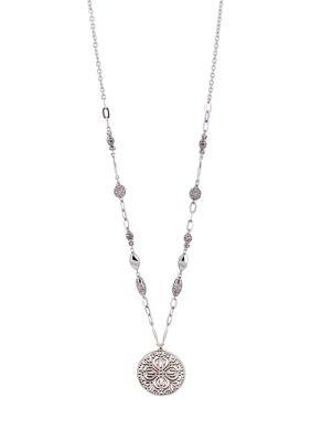 Ruby Rd Silver Tone 34 " Chain Pendant Necklace | belk