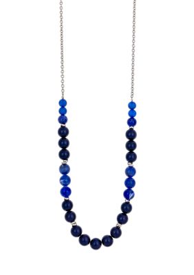 Ruby Rd Silver Tone Long Beaded Necklace | Belk