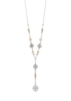 Ruby Rd Filigree Station Y-Neck Bead Accent Necklace | Belk