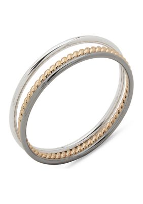 Nine West Tri Tone Set of 3 Bangles | belk