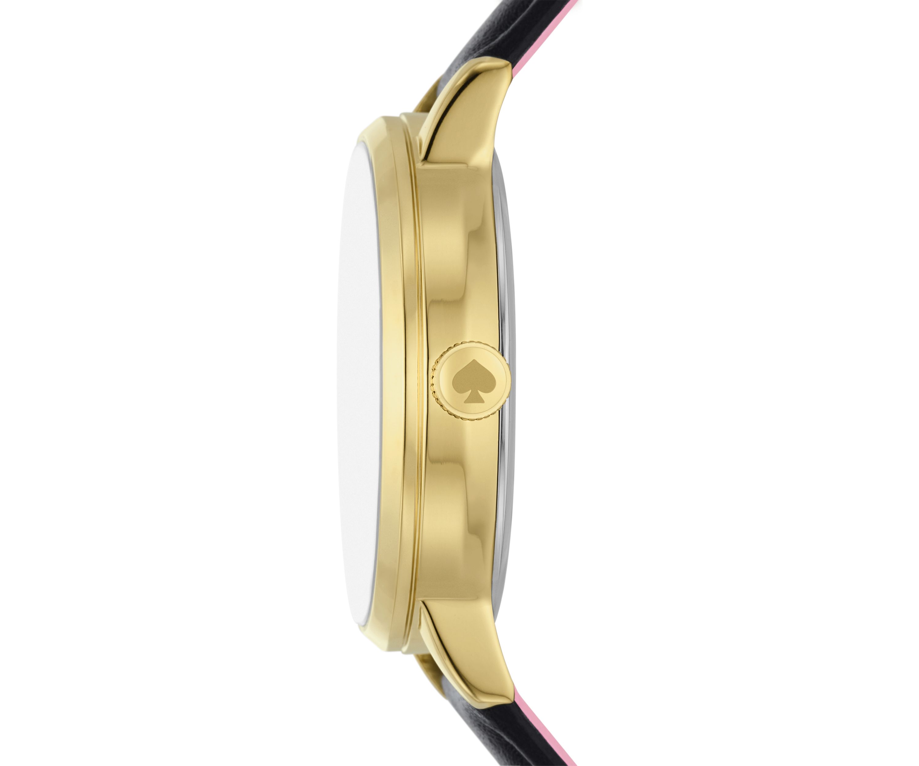 kate spade new york® Metro Three Hand Black Leather Watch | Belk