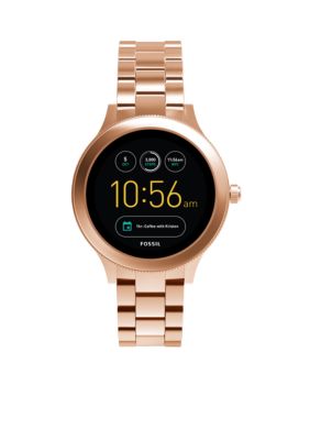Fossil Q Women's Rose-Tone Stainless Steel Q Venture Gen 3 Smartwatch ...