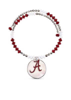 accessory PLAYS® Silver-Tone University Of Alabama Crimson Tide Beaded ...