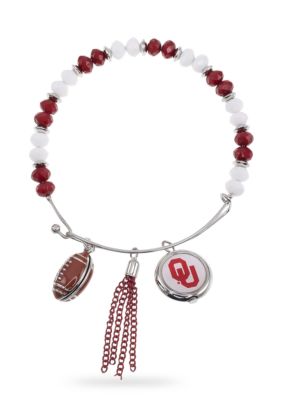 accessory PLAYS® Silver-Tone University Of Oklahoma Sooners Beaded ...