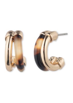 Lauren Ralph Lauren Gold Tone 16 Millimeter Tort Hoop Earrings | belk