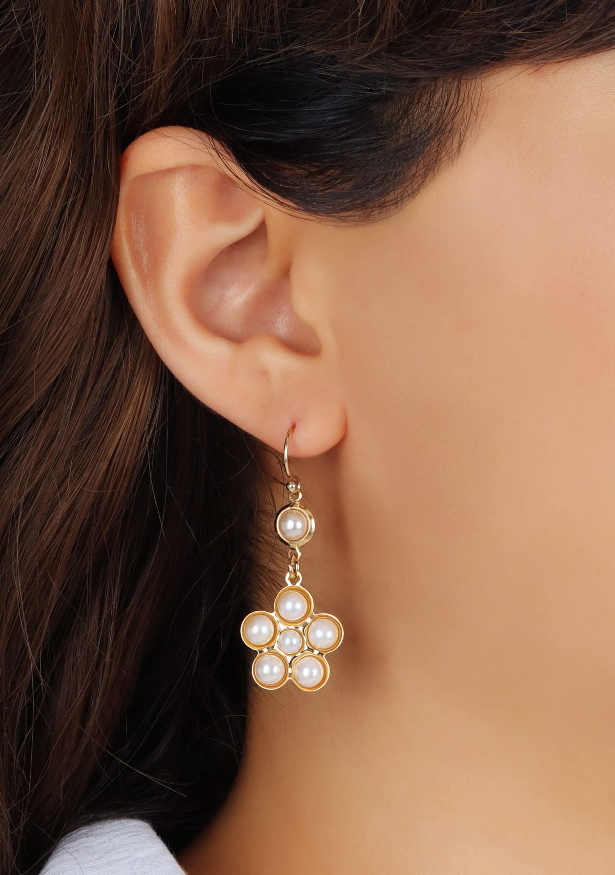 1928 Jewelry 14K Gold Dipped Faux Pearl Wire Earrings | Belk