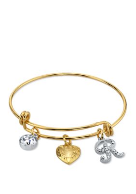 1928 Jewelry 2 Tone Crystal R Wire Bracelet | belk