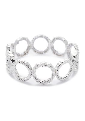 Belk Silver Tone Rope Chain Stretch Bracelet | belk