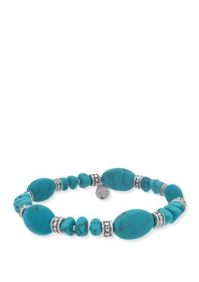 Chaps Silver Tone Chip Accent Bracelet | belk