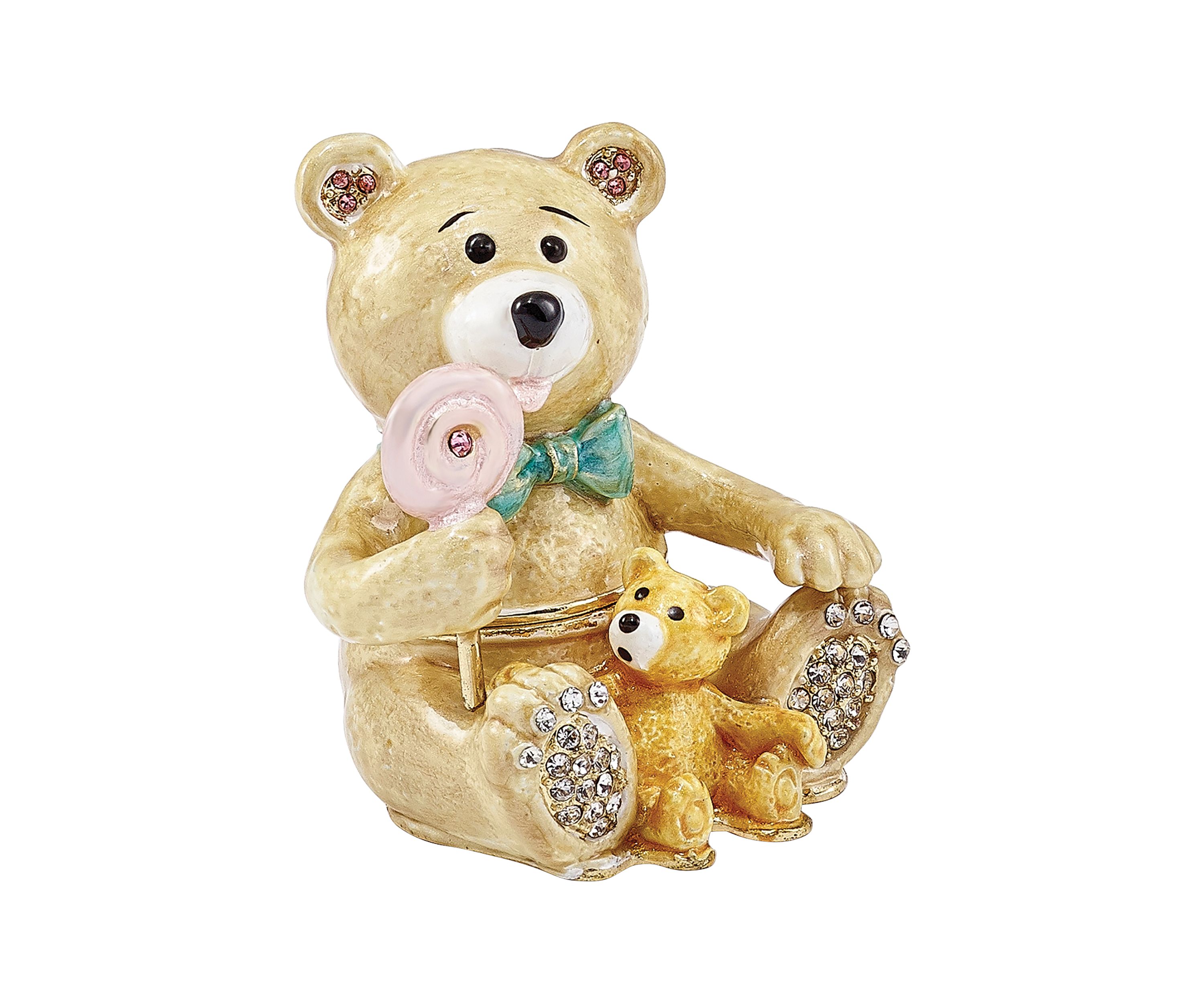 Luxury Giftware by Jere Bejeweled LOLLY BEARS Teddy Bears Trinket Box ...