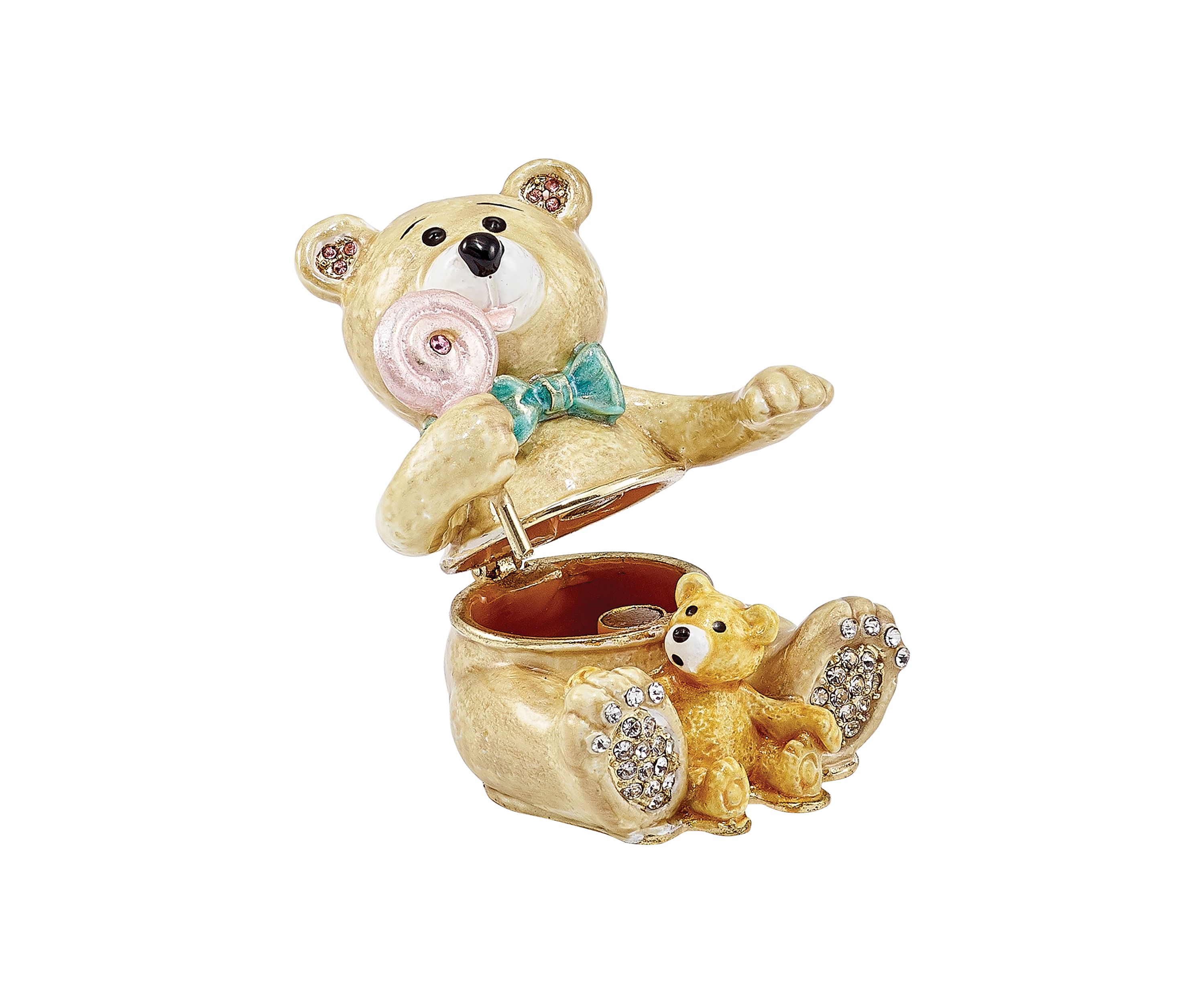 Luxury Giftware by Jere Bejeweled LOLLY BEARS Teddy Bears Trinket Box ...