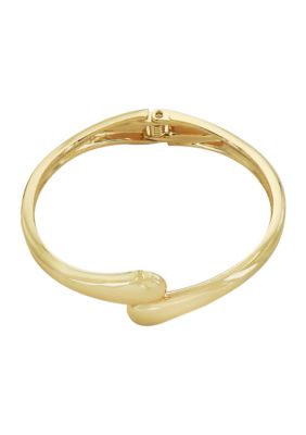 Belk Gold Plated Hinge Bangle Bracelet | belk