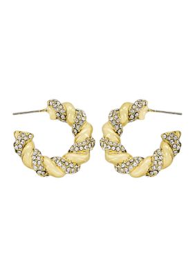 Belk Gold Twisted Crystal Earrings | belk