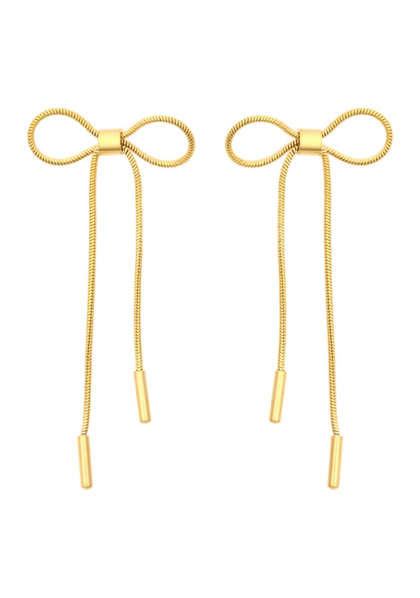 Belk Gold Plated Snake Bow Earrings | Belk