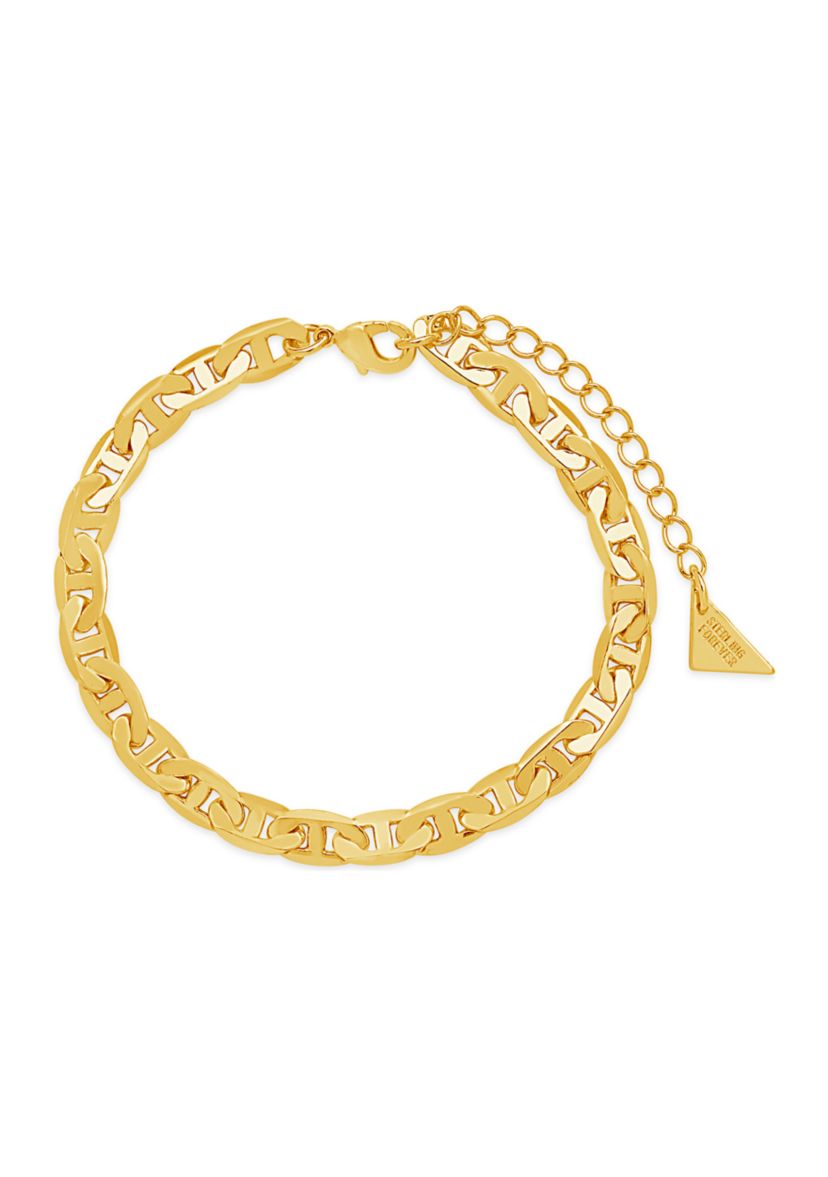 STERLING FOREVER Anchor Chain Bracelet Set | Belk