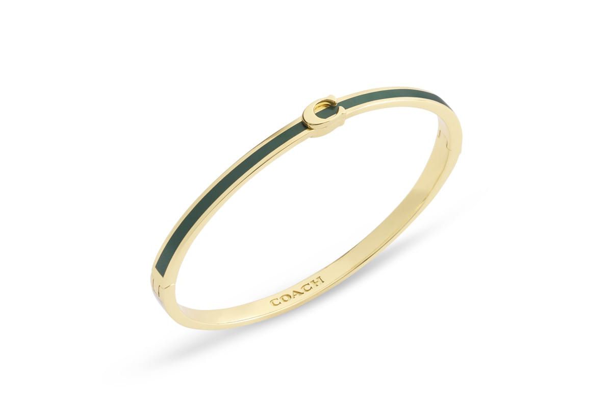 COACH Signature C Enamel Bangle Bracelet | Belk