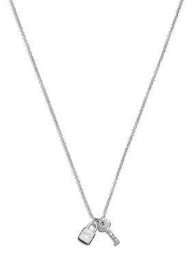 COACH Lock and Key Short Pendant Necklace | belk