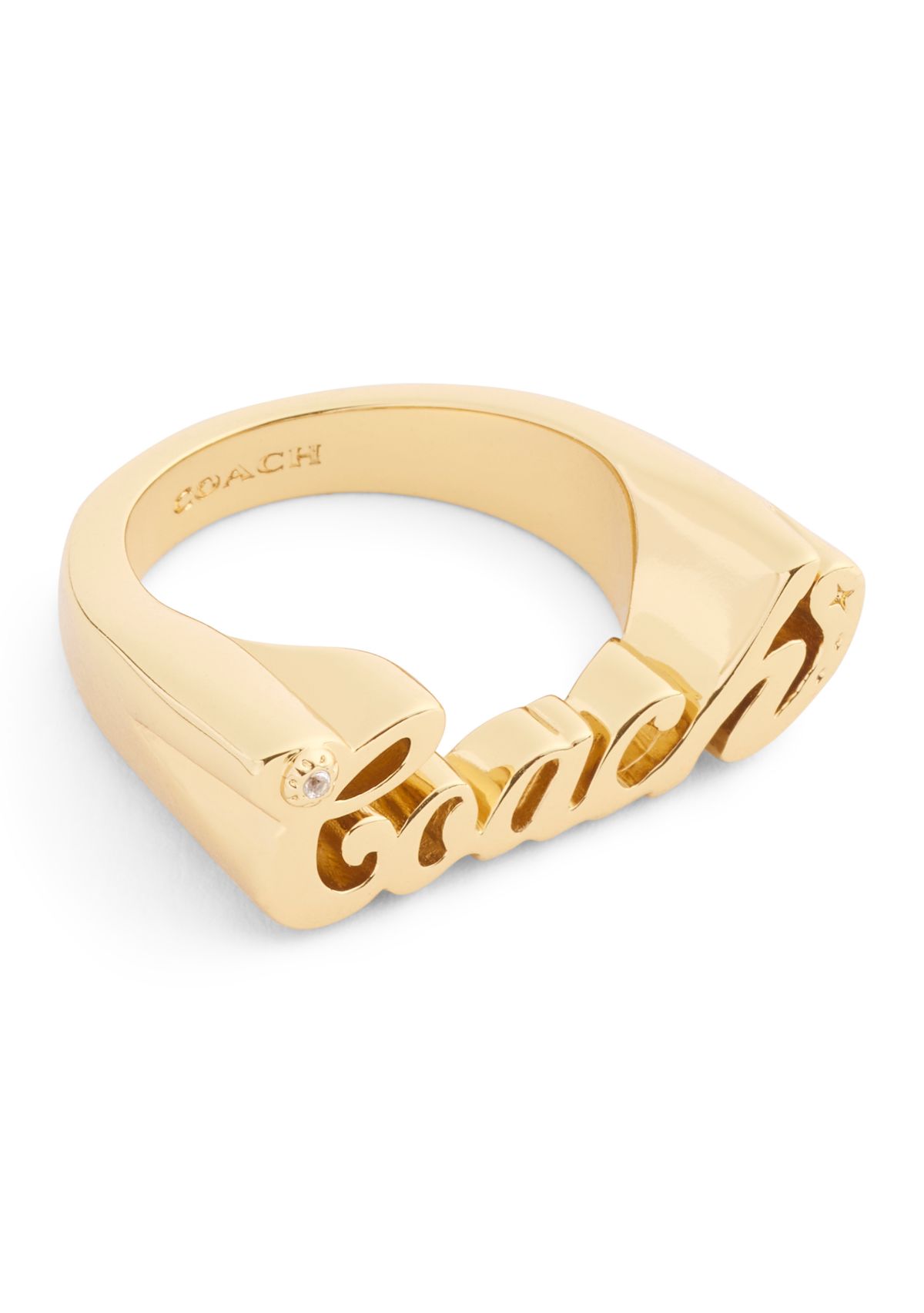 COACH Signature Name Plate Band Ring | Belk