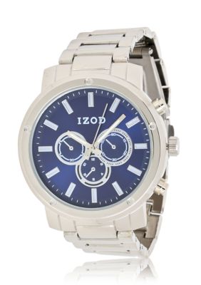 IZOD IZOD Men't Silvertone Bracelet Watch | belk