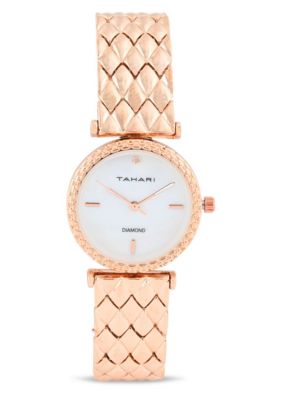 Tahari Tahari Adult Womens Analog Watch w Rose Gold Case Dial and ...