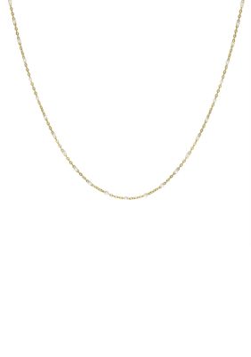 Belk Sterling Silver White Stone Chain Necklace in Gold Over Sterling ...