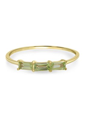 Belk Silverworks Gold Over Sterling Silver Peridot 3 Stone Ring | belk
