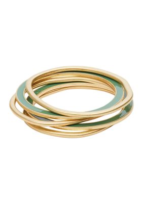 Belk Gold-Tone 5 Pack Bangle Bracelets | belk