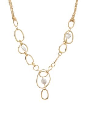Belk Gold Tone Layered Pearl Necklace | belk