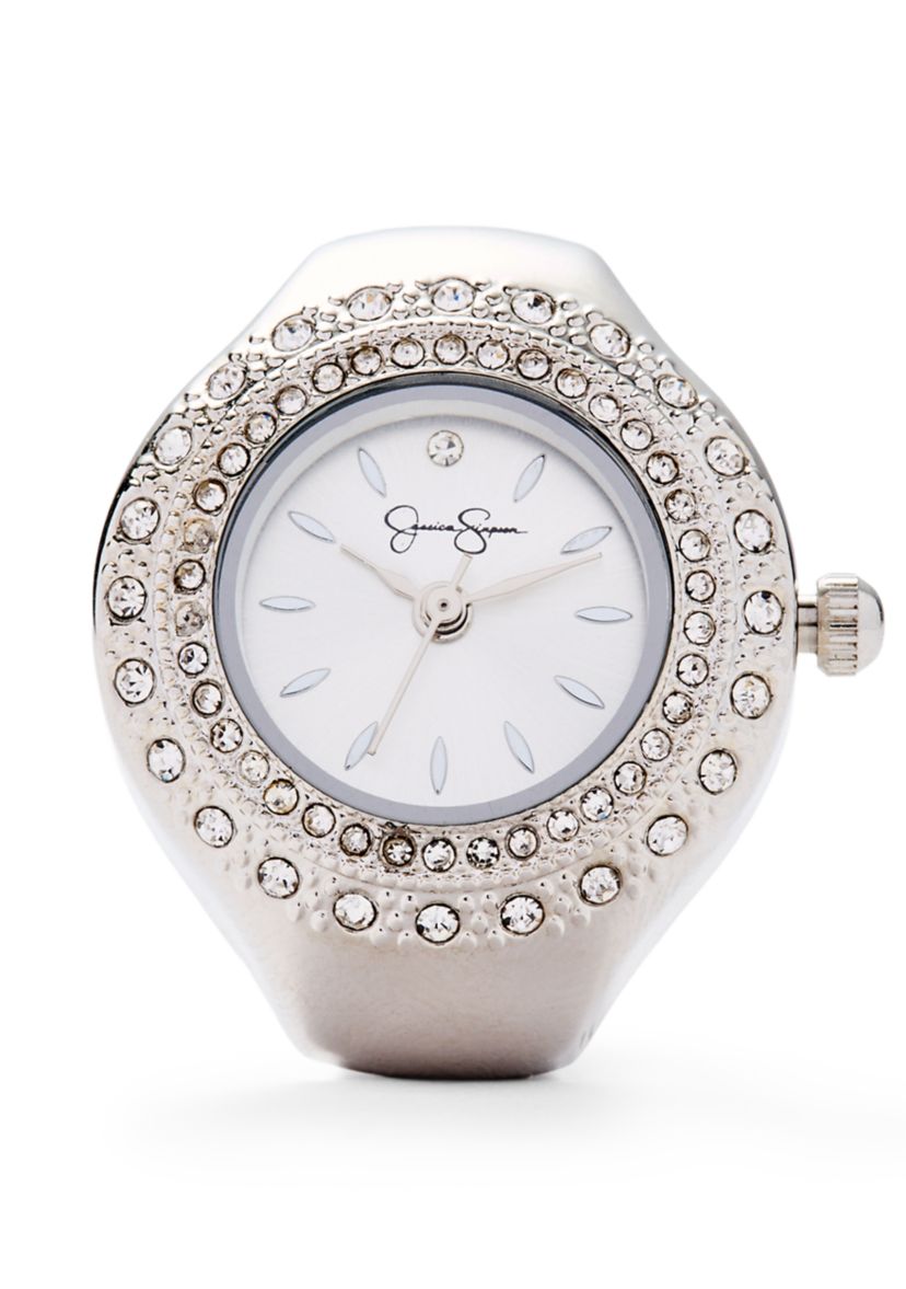 Jessica Simpson Crystal Pavé Ring Watch | Belk