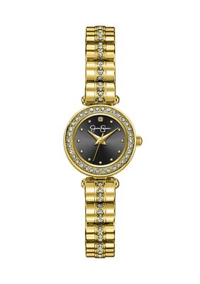 Jessica Simpson Gold Tone Mini Crystal Watch | belk