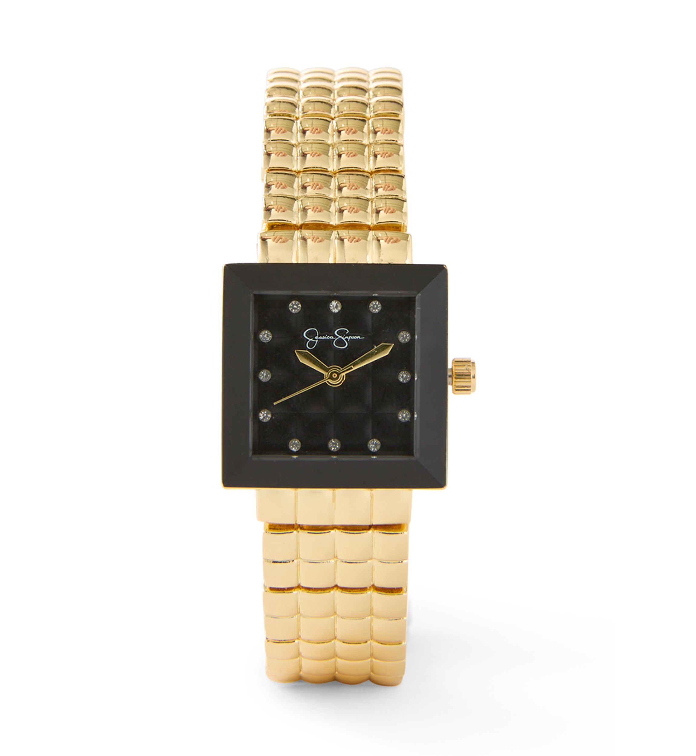 Jessica Simpson Square Gold Tone Watch | Belk