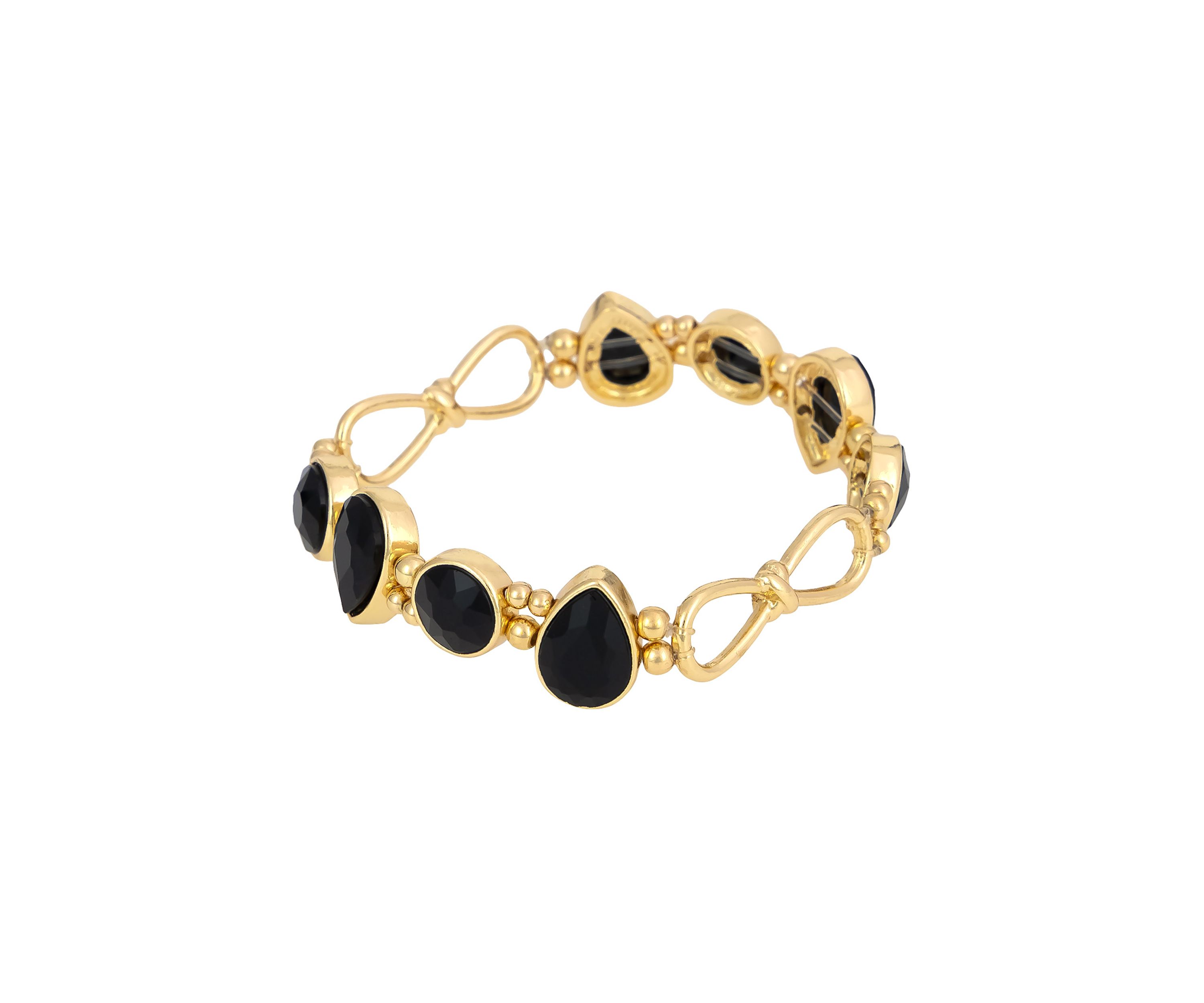 evie & emma Stone Gold Tone Stretch Bracelet | Belk
