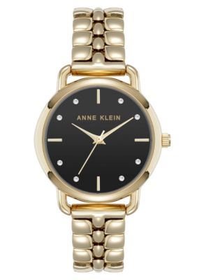 Anne Klein Anne Klein Women's Quartz Estate Octagonal Black and Gold ...