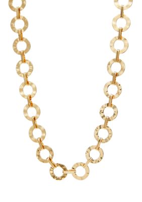 Belk Gold Tone 16" Open Circle Link Necklace | belk