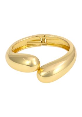 Belk Gold Tone Hinge Bangle Bracelet | belk
