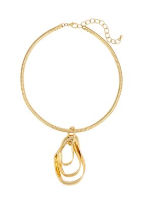 Belk Gold Tone Omega Collar Necklace | belk