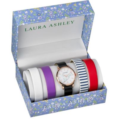 Laura Ashley Watch Set 5 Interchangeable Straps | belk