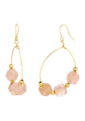 Wonderly Gold Tone Open Wire Drop Earrings | belk